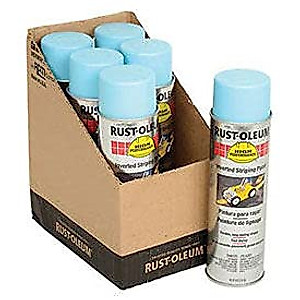 Rust-Oleum 2326838 2300 System Inverted Striping Paint Aerosol, Blue - Lot of 6