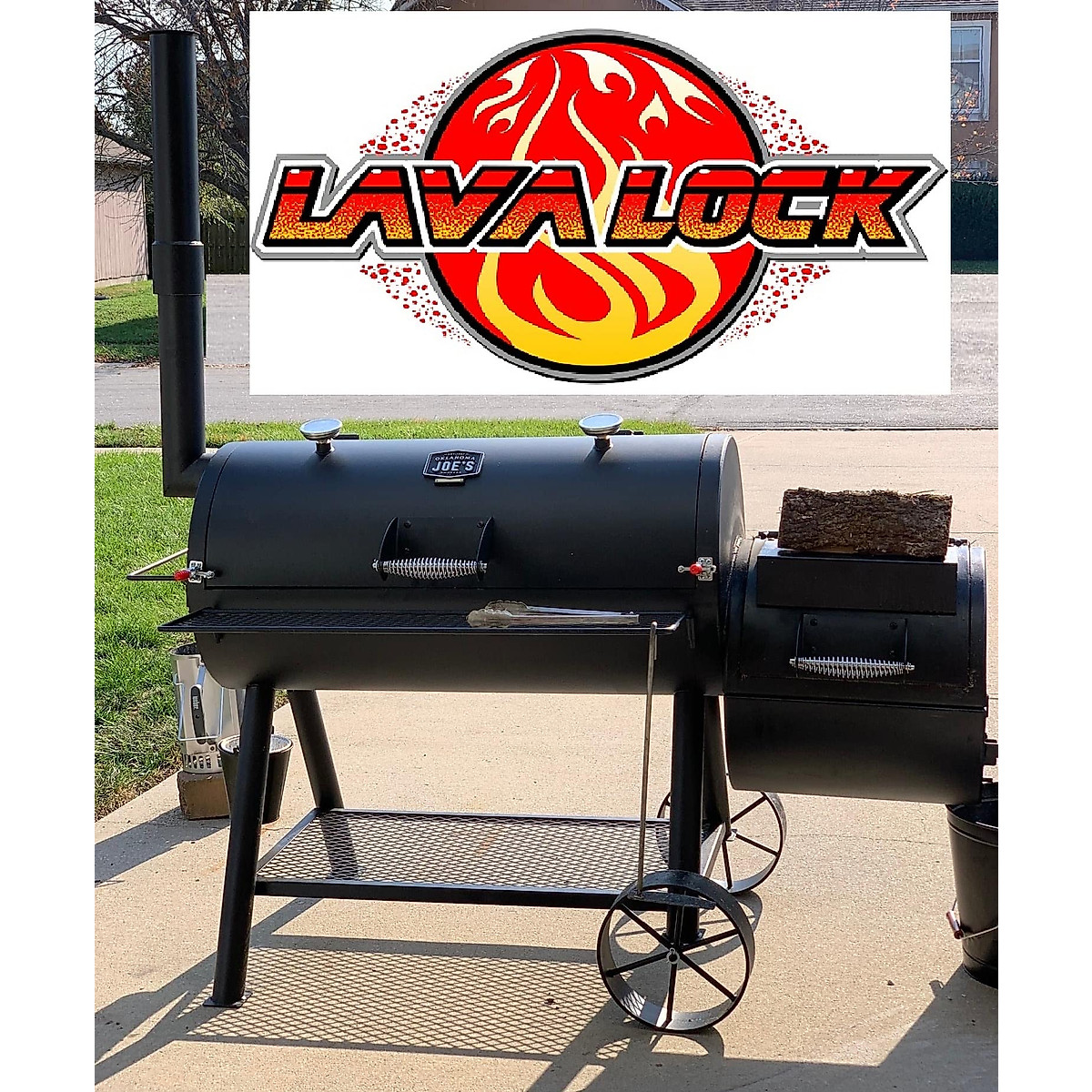 18 IN. SMOKE STACK EXTENSION FOR OKLAHOMA JOE'S HIGHLAND OFFSET COOKER USING 3 IN SMOKE STACK