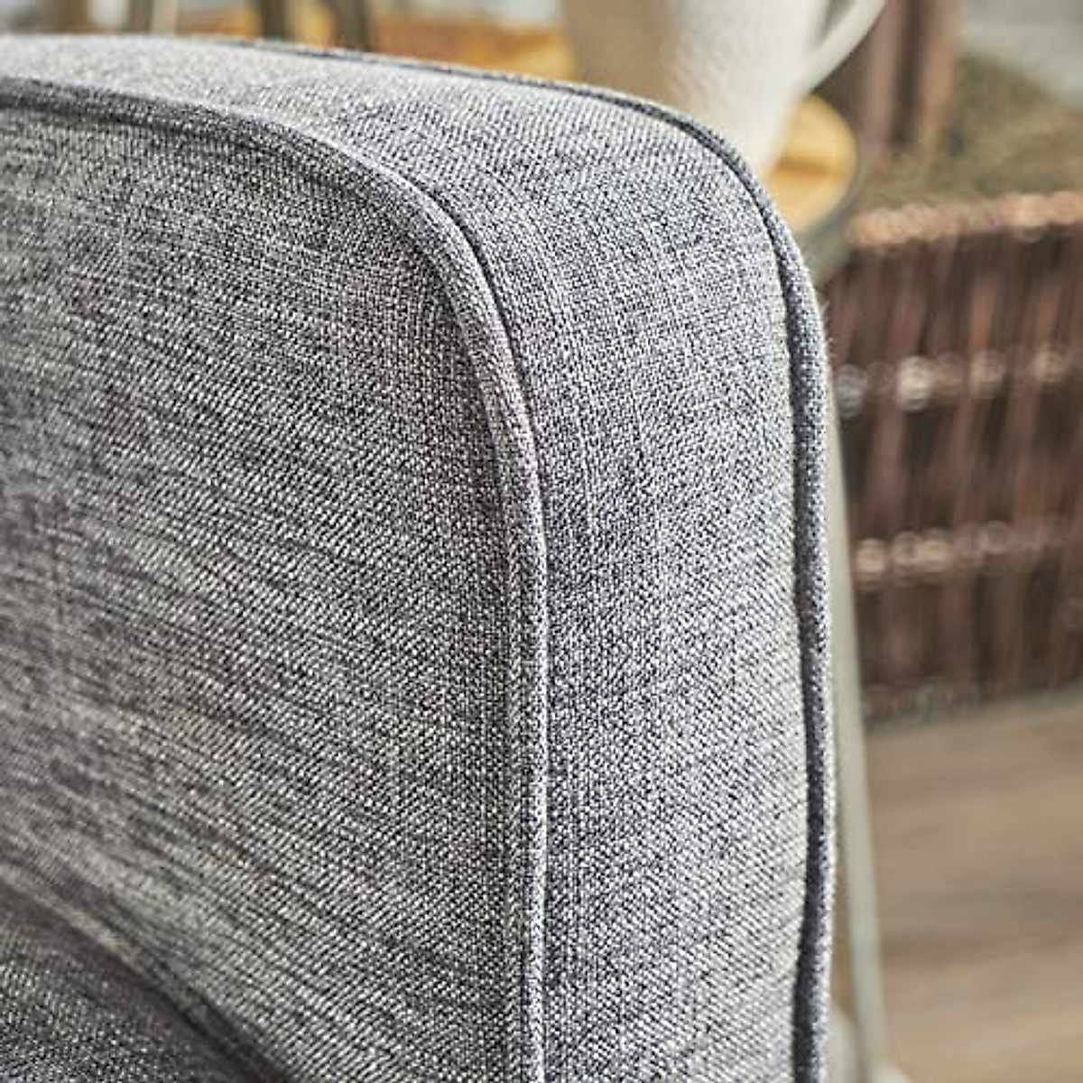 GDFStudio Christopher Knight Home Calliope Buttoned Fabric Reclining Loveseat, Grey / Black