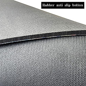 ROOSFEINE (2 PCS) Boho Red Green Half Round Outdoor Door Mat,Diatomaceous Earth Entrance Indoor Non Slip Doormats Mats,Bohemian Resist Dirt Washable Mat,36''x24'' (f1)