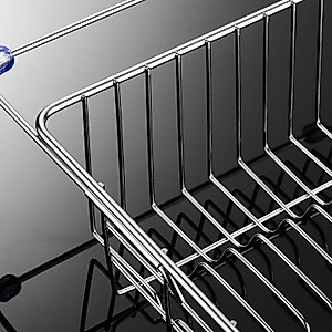 JOYACE Expandable Dish Drying Rack,Over The Sink Dish Drying Rack,in Sink Or On Counter Dish Rack Basket Shelf,Stainless Steel Wire Sink Drainage Basket,Adjustable Rustproof Dish Drainer(15''-21'')