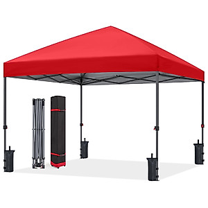 ABCCANOPY Durable Easy Pop up Canopy Tent 10x10, Red