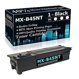 Top Ink Compatible 1PK MX-B45NT Toner Cartridge Replacement for Sharp MX-B350P B350W B355W B376W B450P B450W B455W B476W Printer Ink Cartridge (Black)