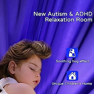 Sensory Swing for Kids Indoor & Outdoor Double Layer Therapy Cuddle Swing Hammock Chair with 360° Swivel Hanger Kit Adjustable Swing for Child and Adult with Aspergers Autism ADHD (Purple)