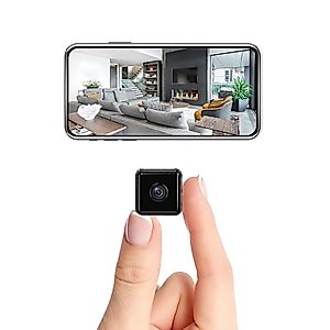 Spy Hidden Camera Wireless Mini WiFi Camera Home Small Security Camera Nanny Cam with Night Vision Motion Sensor for Indoor Outdoor with App for Cellphone Dog Camera with Battery Surveillance Cameras