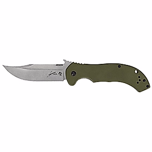 Kershaw Emerson CQC-10K Folding Pocket Knife, 3.5 inch 8Cr14MoV Stainless Steel Blade, G10 Front, Manual Open
