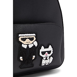 Karl Lagerfeld Paris Khloe Backpack Black/Black Sherpa One Size