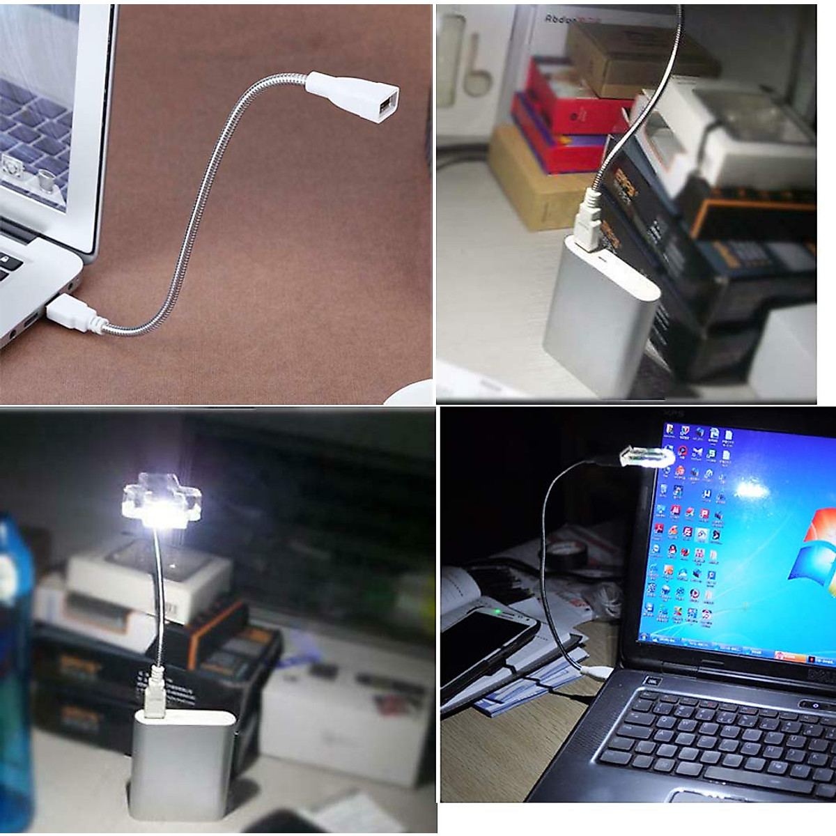 3Pcs 30cm Flexible USB Male to Female Stand Holder Data Power Gooseneck Short Cable