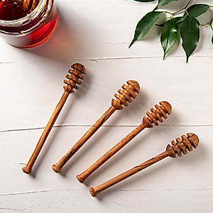 Honey Dipper, Olive Wood Honey Stick, Handcrafted Honey Spoon 6-Inches (6 Inch)