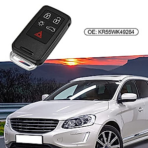 A ABSOPRO Keyless Entry Remote KR55WK49264 Key Fob for Volvo XC60 2010-2017