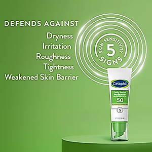 CETAPHIL Daily Facial Moisturizer SPF 50, Gentle Facial Moisturizer For Dry to Normal Skin Types, No Added Fragrance, (Packaging May Vary), 1.7 Fl Oz (Pack of 2)