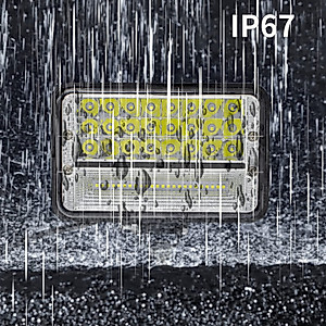 LED Tractor Lights 2PCS Approx 6.7Inch Combo Beam Driving Lights Work Auxiliary Lights fit for Tractor Truck Equipment Vehicle Pickup UTV ATV Golf Cart