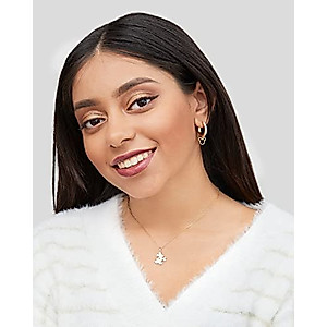 Disney Mickey Mouse or Minnie Mouse Silver Plated Cubic Zirconia Hoop Earrings, Official License