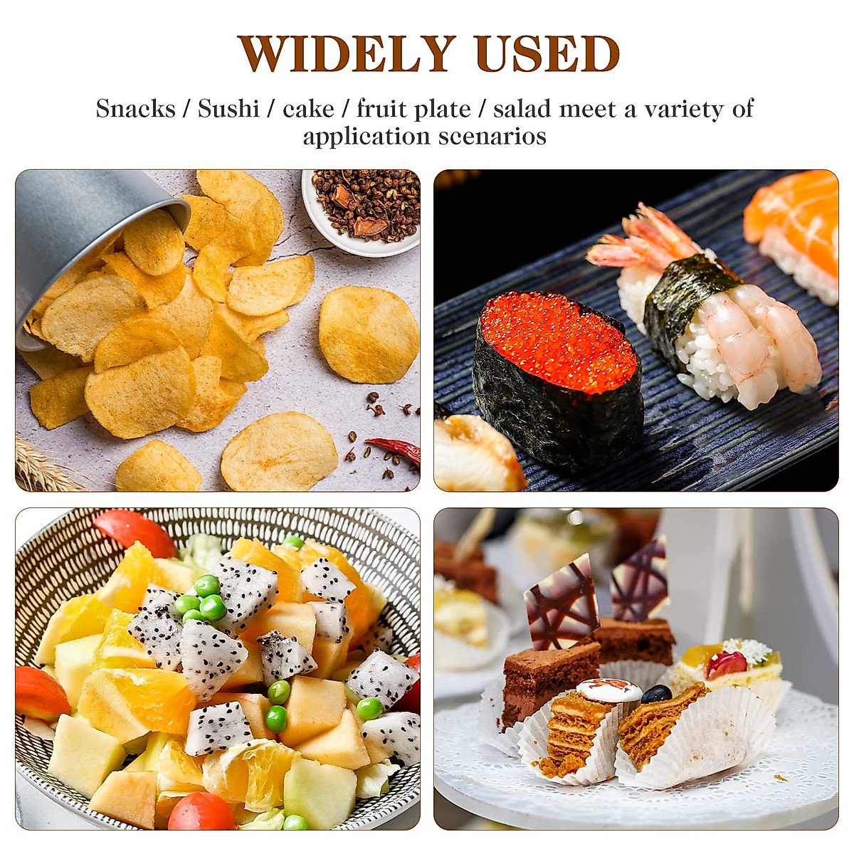 Hemoton 50pcs Wooden Sushi Serving Tray Boat 5 inch Disposable Japanese Sashimi Plate Snack Dessert Candy Serving Dish for Restaurant Home