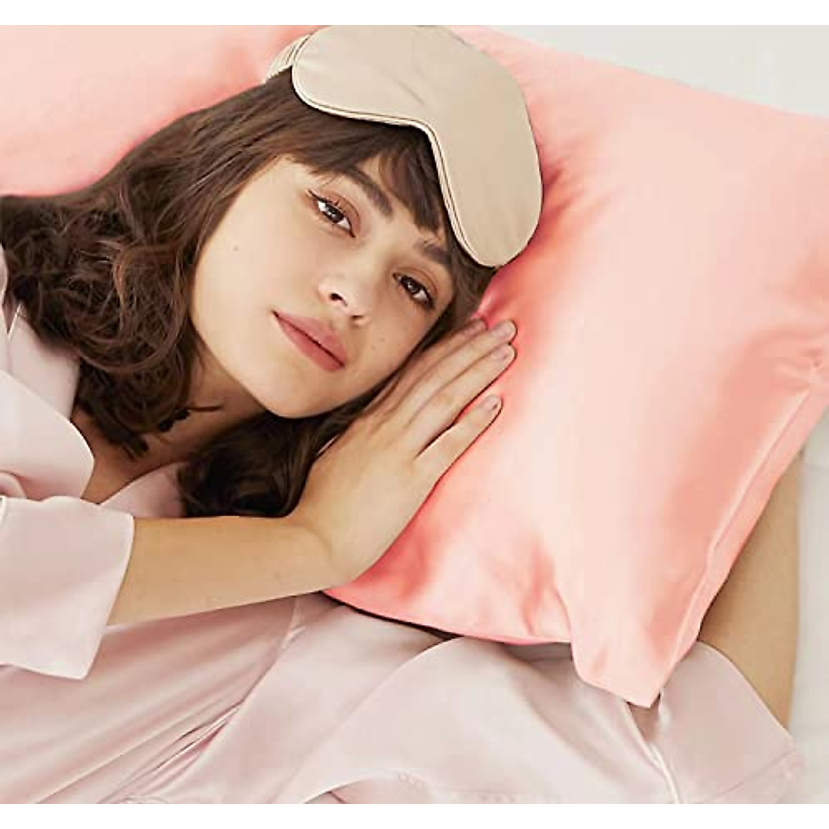 HeavySleepers Pillowcases Queen Size Set of 2,Silk Pillowcase for Hair and Skin,Pillowcase 2 Pack 20x30 inches, Slip Satin Pillowcase with Envelope Closure