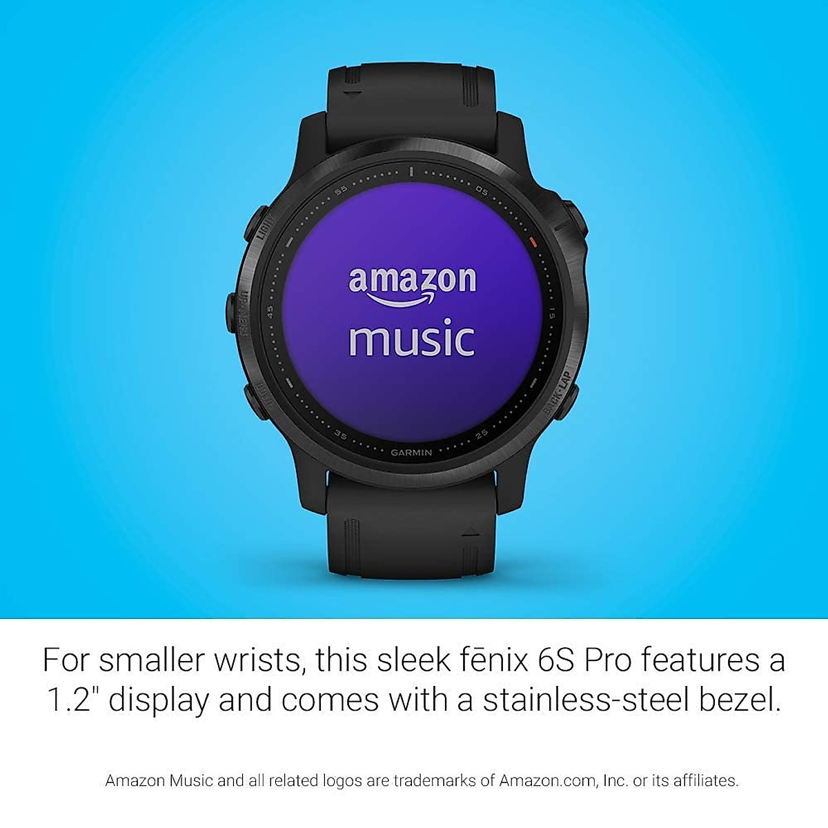 Garmin Fenix 6S Pro, Premium Multisport GPS Watch, Smaller-Sized, features Mapping, Music, Grade-Adjusted Pace Guidance and Pulse Ox Sensors, Black (Renewed)