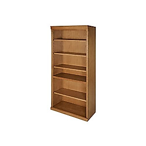 Martin Furniture Huntington Oxford 72" Open Bookcase, Wheat Finish, Fully Assembled