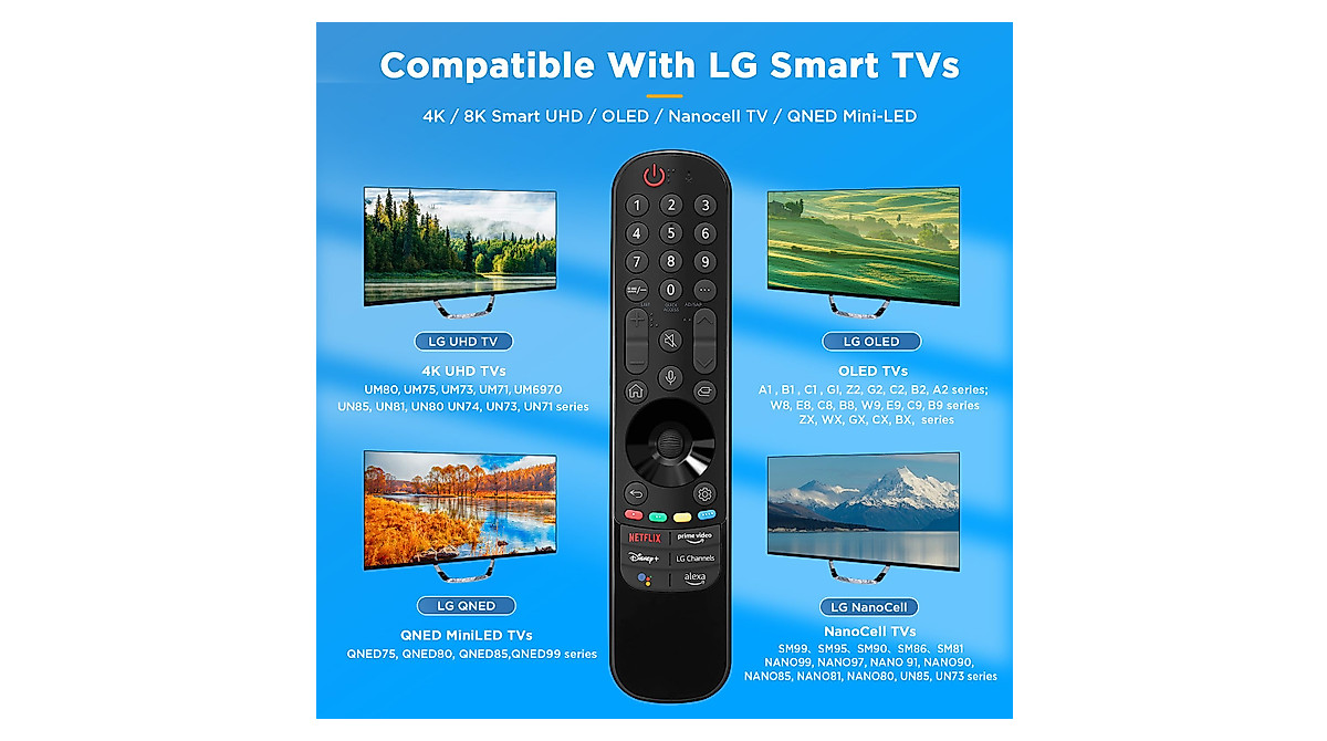 LG Magic Remote AN-MR22GA Replacement for Smart TVs with Voice Function