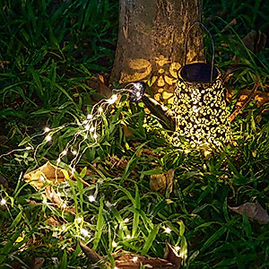 Amugmilk Watering can Lights Garden Decor Solar Outdoor Hanging Lantern Waterproof for Lawn Patio Courtyard Yard Pathway Walkway Gardening Gifts