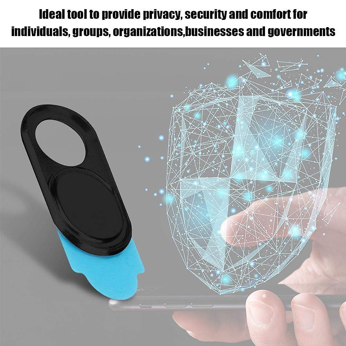 ASHATA 3pcs Metal Camera Lens, Ultra Thin Camera Cover Webcam Cover Blocker Slider for Smartphone Tablet Desktop Laptop(Tricolo