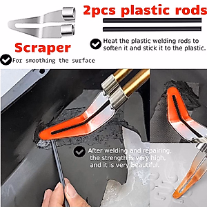 150W Plastic Welder,Plastic Welding Kit with 800pcs Hot Staples,2pcs pp Plastic Welding Rods,knife,Plier, Plastic Welding Machine Plastic Repair Kit for Car Bumper Crack Repair Tools(Red)