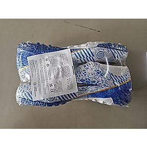 WINGFAI Men's Soccer Shoes Cleats Professional High-Top Breathable Athletic Football Shoes Outdoor/Indoor Professional Futsal Football Training Sneakers White-Blue 4 US