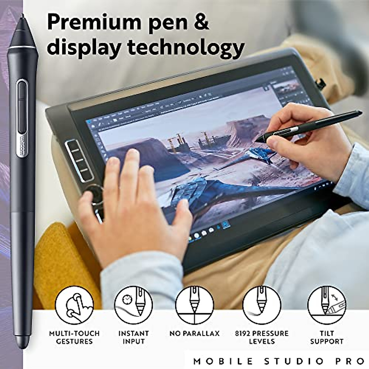 Wacom Mobile Studio Pro 16" Windows 10, Intel Core i7, 512GB SSD: Second Generation, Black