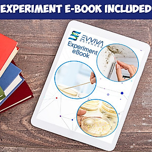 Nutrient Agar Plates by Evviva Sciences, Prepoured Nutrient Agar Petri Dishes for Science Fair Projects & Microbiology Experiment, Helps Microorganisms Thrive - Swabs Not Included