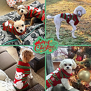 HOTUMN Dog Clothes Snow Sweaters Snowman Sweaters Xmas Dog Holiday Sweaters New Year Christmas Sweater Pet Knit Clothes for Small Medium Dog (Large, Snowman)