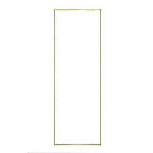 65" x 24" Wall Mounting Full Body Mirror, Full Length Mirror with Stand, Alloy Frame Full-Length Mirror for Living Room, Bedroom (Gold)