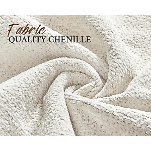 papababe Sofa, 3 Seater Modern Couches with Extra Deep Seats, 89 Inch Wide Comfy Couches for Living Room (Chenille, Beige)