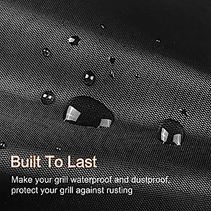 Grill Cover 58-inch, Waterproof Gas Grill Cover, Outdoor BBQ Cover for Weber Char-Broil Brinkmann, Fade & UV-Resistant, Weather-Resistant