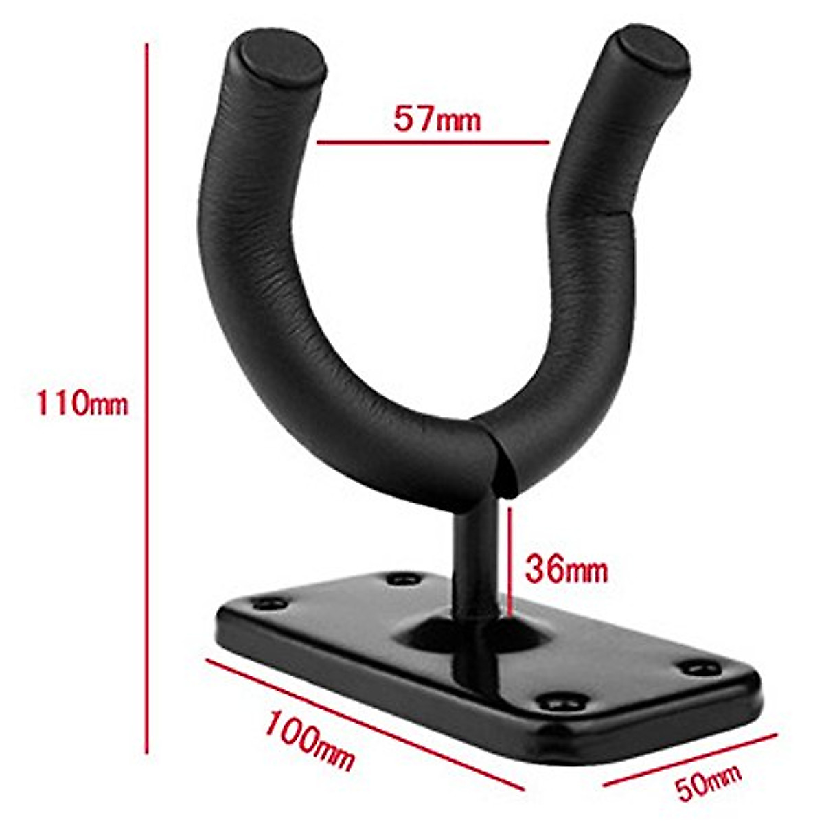 Wall Mounted Guitar Hanger Hook,Mandolin/Violin/Ukulele/Guitar Support Holder Stand Rack Square Base(4)