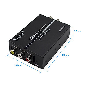 Wiistar AV CVBS to 3G-SDI Audio Video Converter Composite to SDI Converter Support 1080P for CRT HDTV to Camera