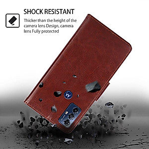 Compatible with Motorola Moto G Play (2023) Wallet Case,Flip Folio Book PU Leather Phone case Shockproof Cover Women Men for Motorola Moto G Play (2023) Case 6.5" (Brown)
