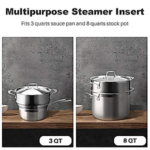 Duxtop Whole-Clad Tri-Ply Stainless Steel Induction Cookware Set, 14PC Kitchen Pots and Pans Set