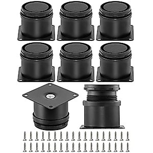 HDAJY 8pcs 2 Inch Furniture Legs, Adjustable Metal Couch Legs with 32 Screws, Premium Furniture Feet, Used for Cabinet Legs, Feet for Furniture, Black