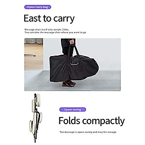 PayLessHere Massage Chair Portable Tattoo Chair Folding Height Adjustable 2 Inch Thick Sponge Light Weight Therapy Chairs Carring Bag Face Cradle Travel Spa Chairs,Cream