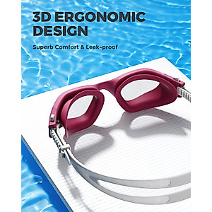 OMID Swim Goggles, P2 Lite Comfortable Anti-Fog Swimming Goggles for Men Women Adults Youth