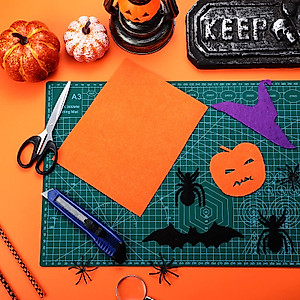 24 Pieces Halloween Felt Fabric Sheets Orange Felt Squares for Crafts 11.8 x 8.3 Inch Felt Fabric Sheet Patchwork Sewing Craft Sheet for Making Crafts DIY Felt Halloween Decorations