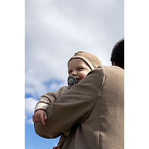 BIBS Pacifiers - De Lux Collection | BPA-Free Baby Pacifier | Made in Denmark | Set of 2 Ivory/Sage Color Premium Soothers | Size One Size