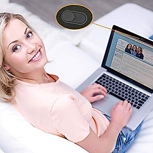 CloudValley Webcam Cover Slide[2-Pack], 0.023 Inch Ultra-Thin Metal Web Camera Cover for MacBook Pro, iMac, Laptop, PC, iPad Pro, iPhone 8/7/6 Plus, Protect Your Visual Prvacy [Black]