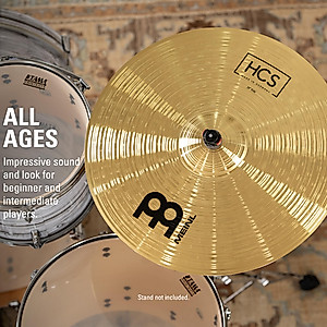 Meinl 20" Ride Cymbal - HCS Traditional Finish Brass for Drum Set, Made in Germany, 2-YEAR WARRANTY (HCS20R)