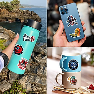 WAIO Welder Stickers 52PCS Funny Hard Hat Worker Welding Decals Pack for Water Bottle Helmet Tool Box Skateboard Decors