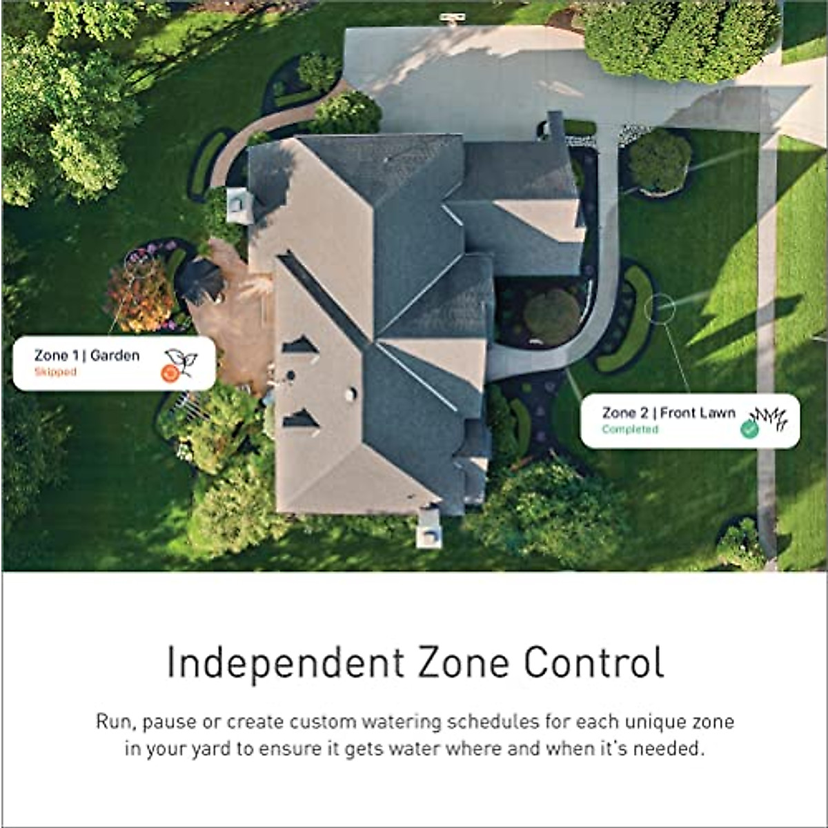 Moen WICNT008G1USA 8-zone Smart Sprinkler Controller, WI-FI Connectible, Automatic Water Timer, Smart Irrigation System, Scheduling, Adjustable, Shutoff, Easy to Install