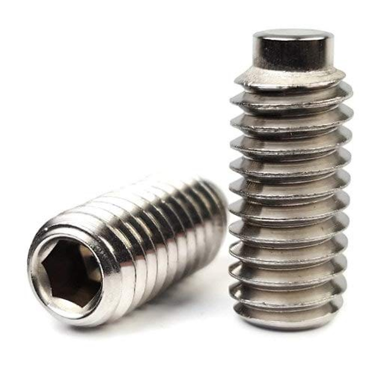 #6-32 Stainless Steel Socket Set Screws Half Dog Point - Select Length - 100 Pieces (#6-32 x 3/16")