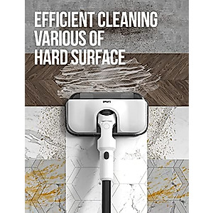 LiTHELi Cordless Vacuum Cleaner, 10000Pa/6000Pa Stick Vacuum with Mop Pad, Brushless Motor for Hard Floor, with 2 * 4Ah Swappable Battery