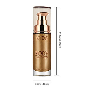 KYDA Body Luminizer, Waterproof Moisturizing and Glow For Face & Body, Radiance All In One Makeup, Face Body Glow Illuminator, Body Highlighter 1fl.oz.-103 Glistening Bronze