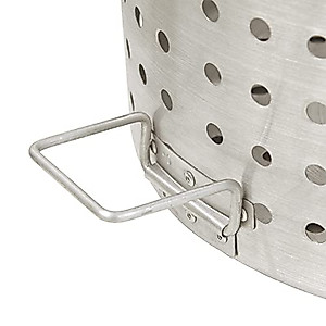 Bayou Classic Stainless Steel Boiler Cooker Kit Features 82-qt Stainless Boiler with Lid, Steam/Boil Basket with Helper Handle, Single Jet 106,000 BTU Burner, 10-psi Pre-Set Regulator and 60-in Hose