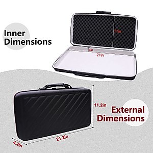 LTGEM Controller Case for Alesis V-Mini - 25-Key USB MIDI Keyboard Controller, Hard Storage Travel Protective Carrying Bag